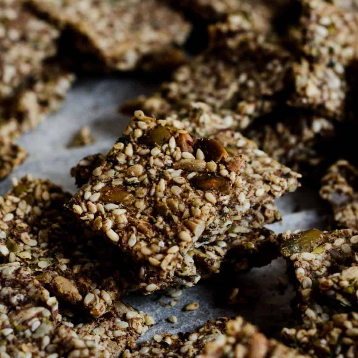 Super Easy Multi Seed Crackers - Beside the Mountain
