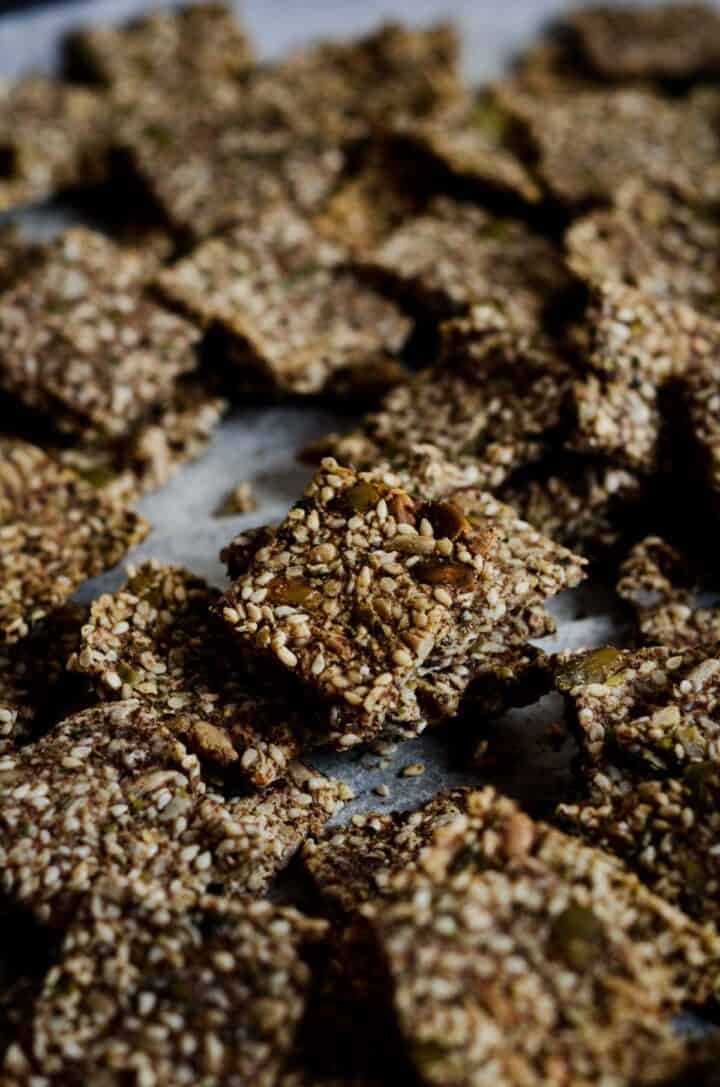 Super Easy Multi Seed Crackers - Beside the Mountain