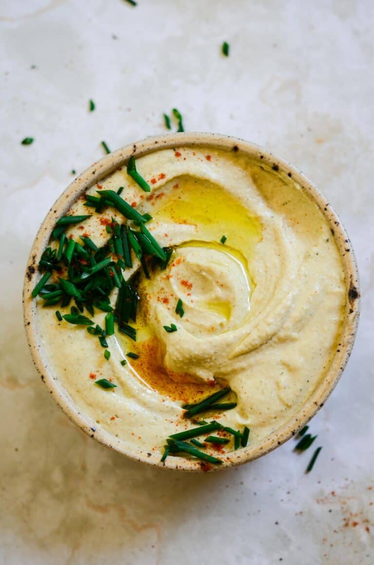 Easy High Protein Hummus Recipe - Beside the Mountain