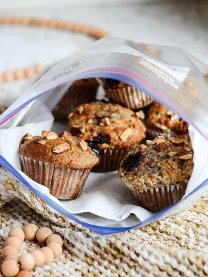 Whole Wheat Banana Muffins with Applesauce - Beside the Mountain