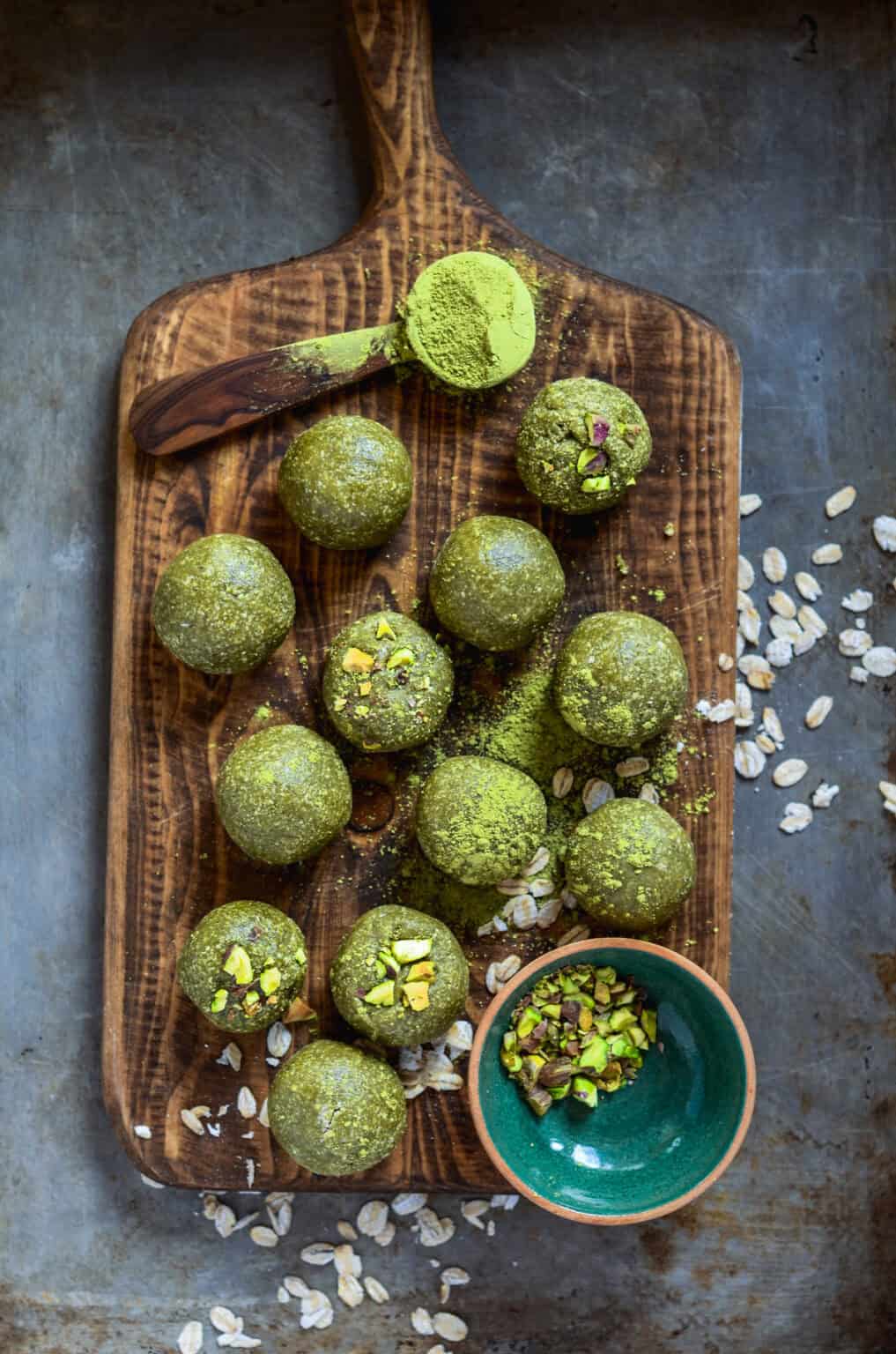 Matcha Protein Balls - Beside the Mountain