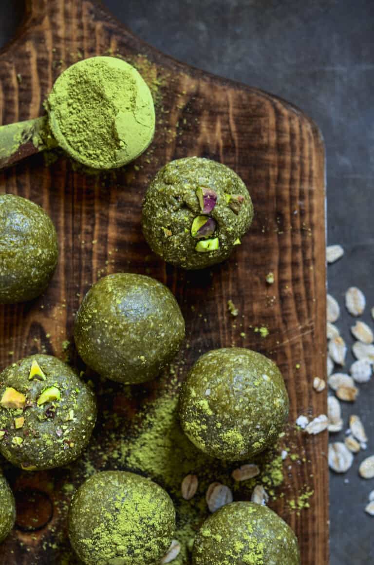 Matcha Protein Balls - Beside the Mountain