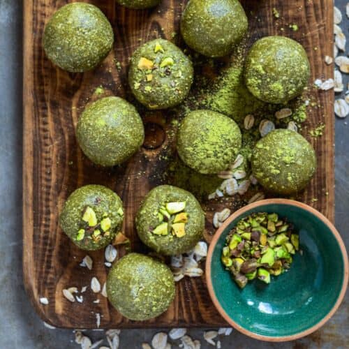 Matcha Protein Balls - Beside the Mountain